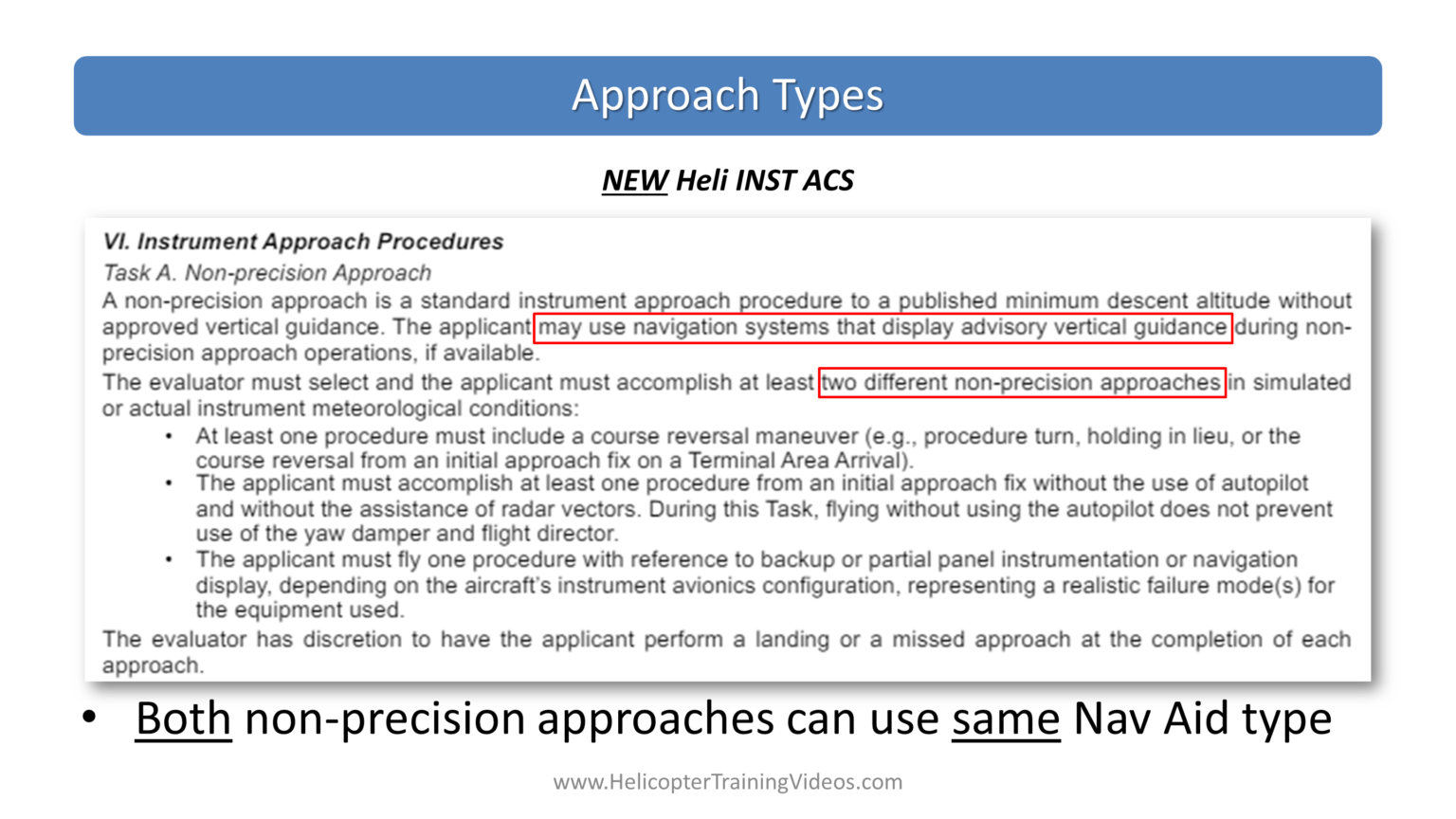 Helicopter Instrument ACS - The BIG Changes - Helicopter Training ...